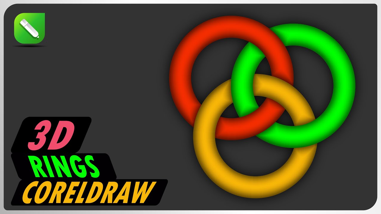 Interlocking 3D Rings | Twisting 3D Ring Effect in CorelDraw - YouTube