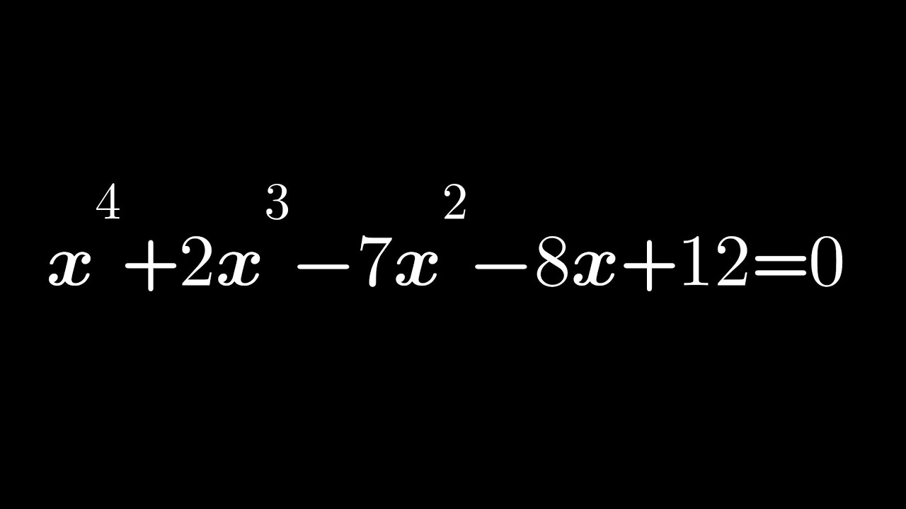 Quartic Equation | Factor by grouping - YouTube