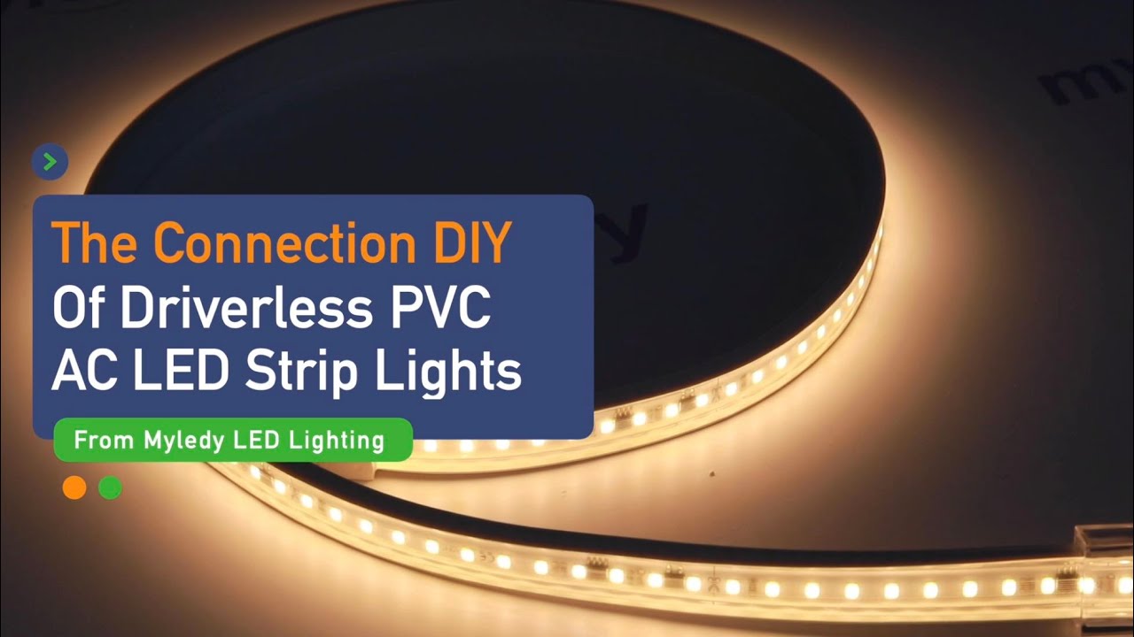 PVC High Voltage AC LED Strip Lights Connection - YouTube