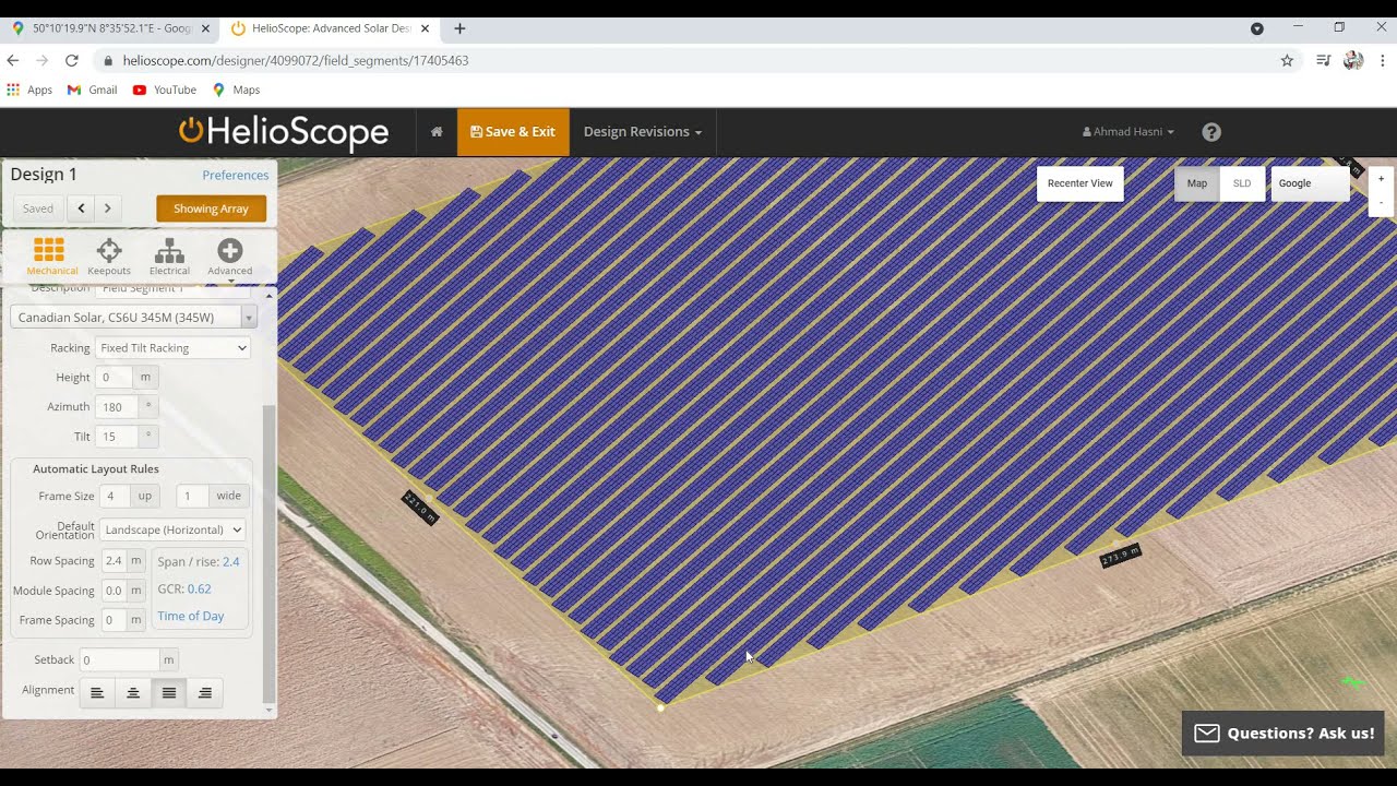 Helioscope-Ground-mount/part 3 / - YouTube