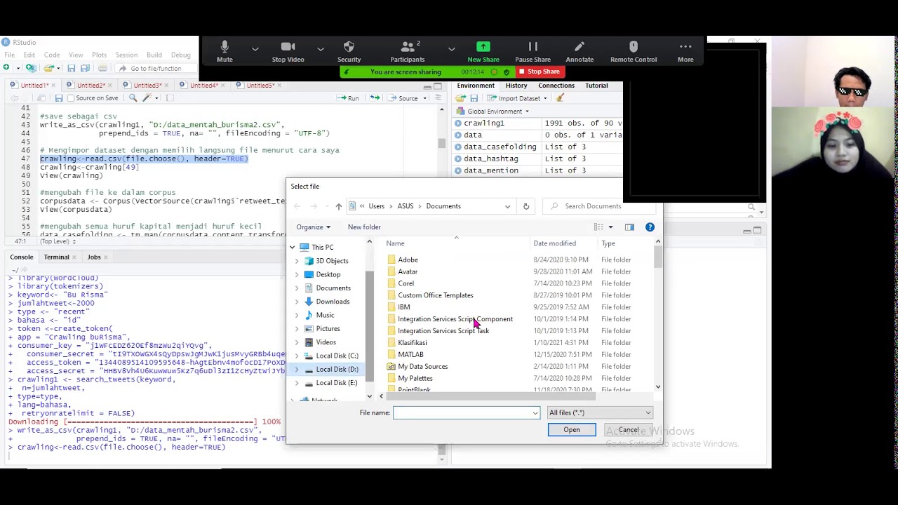 PART I~Tutorial Analisis Sentimen Pengguna Twitter Menggunakan R Studio ...