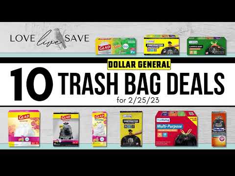 Stock Up Alert Dollar General Trash Bag Couponing Deals for February 25th