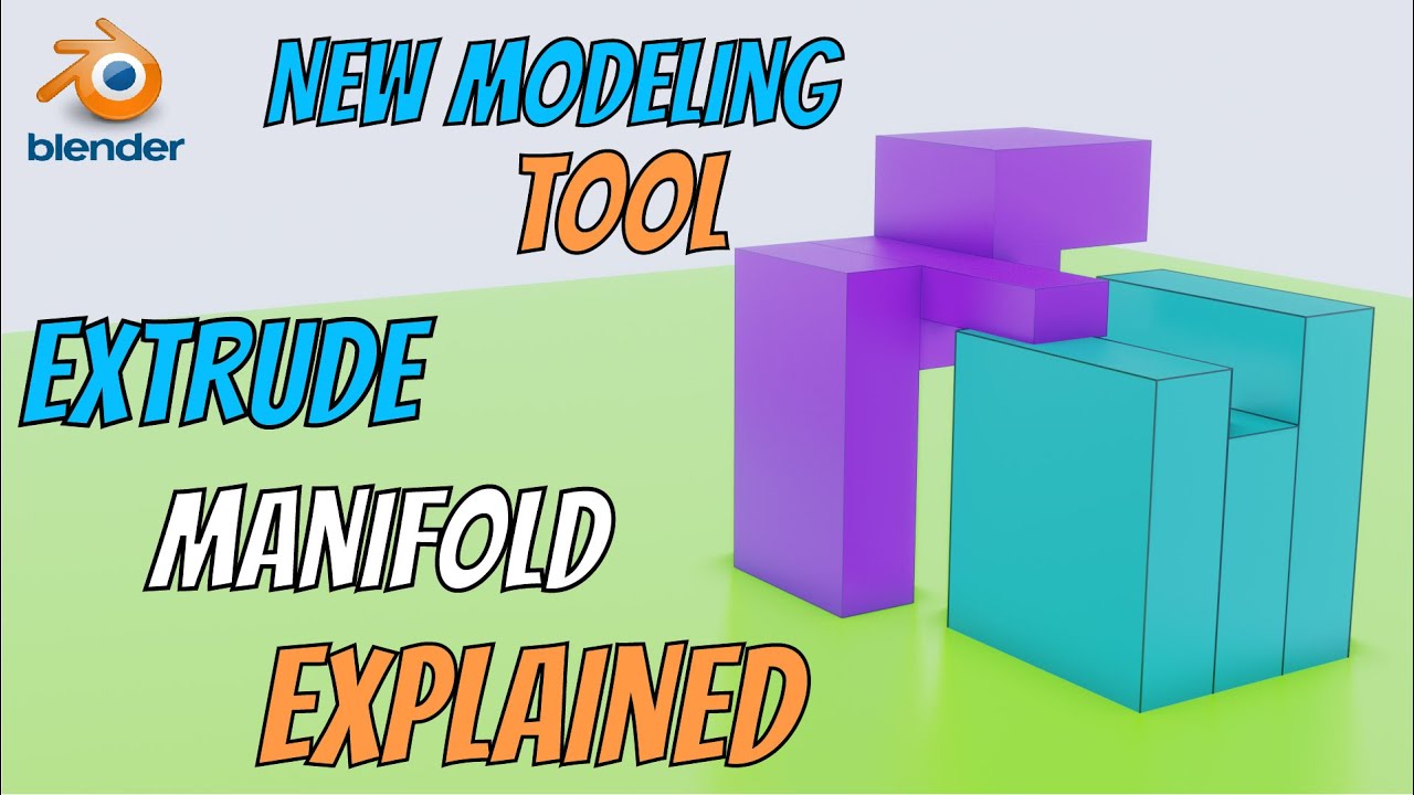 Blender 2.9 New Modeling Tool Extrude Manifold Explained - Urdu/Hindi ...