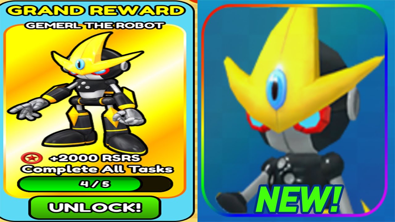 HOW to UNLOCK GEMERL th ROBOT New Character - [⚡️POWERS] Sonic Speed ...