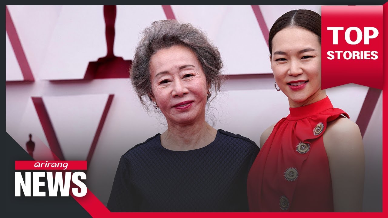 'Minari' cast arrive at Academy Awards - YouTube