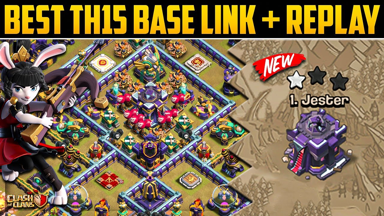 Best TH15 War Base Link With Replay 2023 | Only 1 Star Th15 Base ...