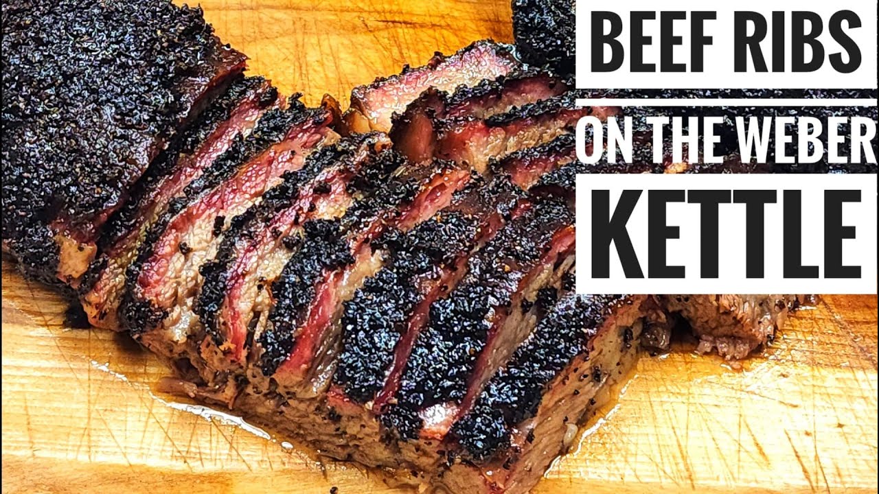 Beef Ribs on the Weber Kettle: How to cook using the Snake Method - YouTube