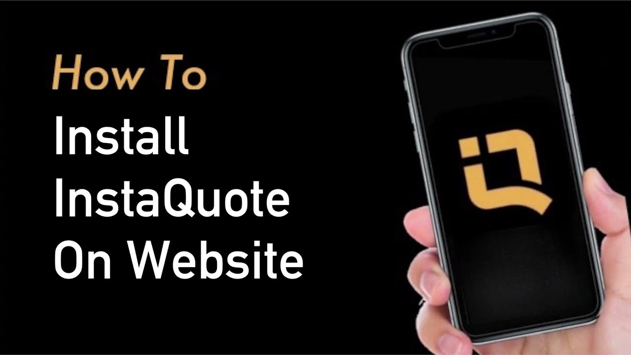 How to Install InstaQuote on Your Website - YouTube