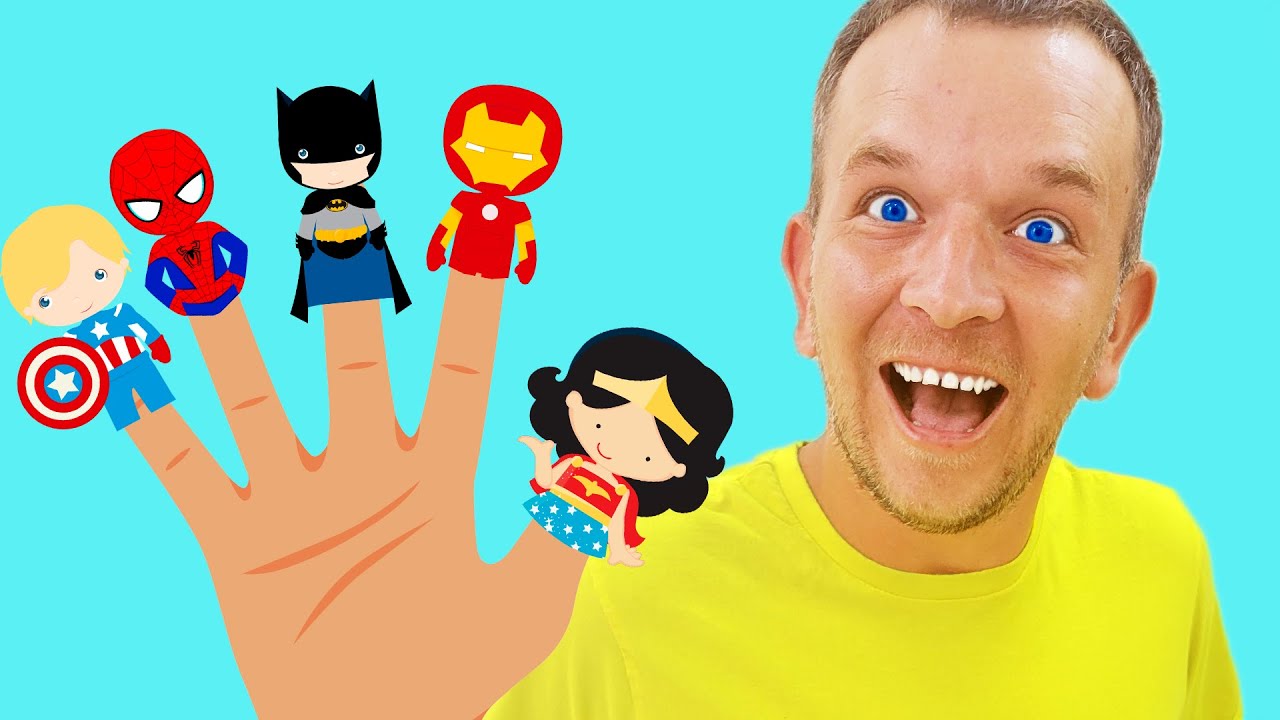 Finger Family Superheros - Kids Songs and Nursery Rhymes with Max - YouTube
