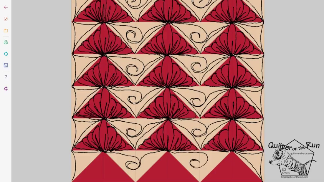 Free Motion Quilting Ideas for Flying Geese Variation #3 - YouTube