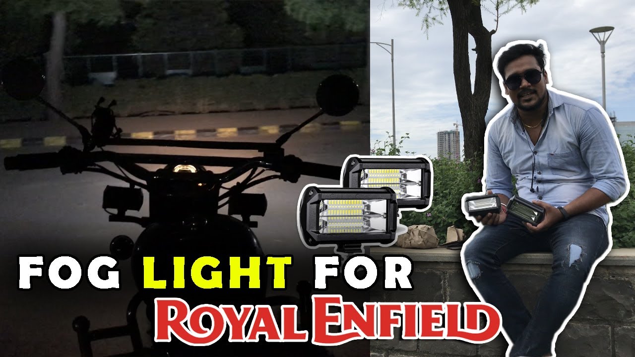 My New Fog Light for Royal Enfield Bike | Royal Enfield Modification | Arvind Gaud - YouTube