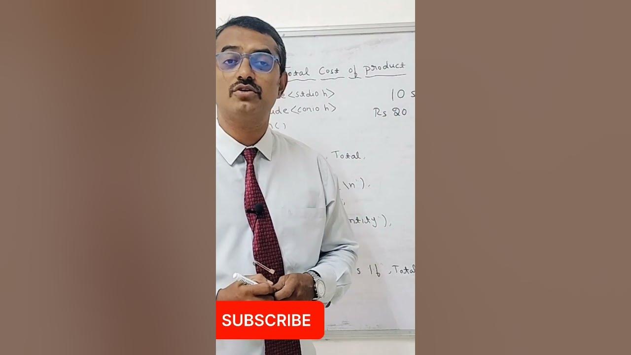 C program to find total cost of product #programming #computerprogramming - YouTube