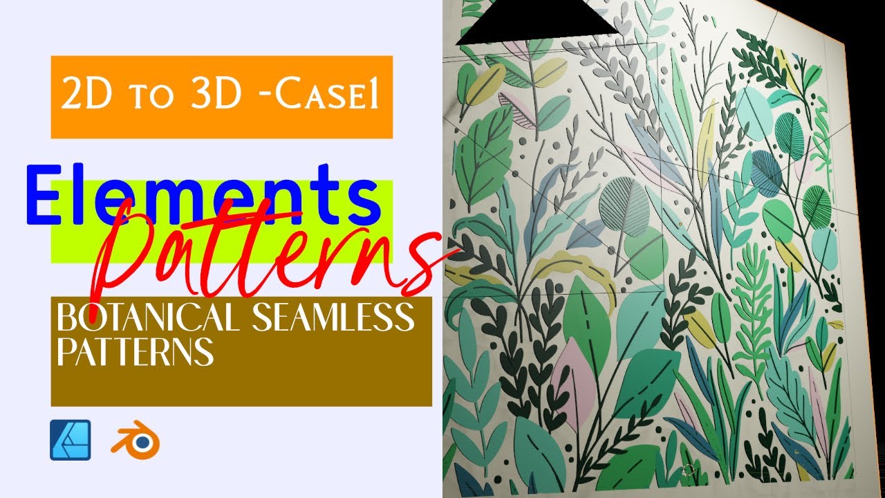 2D to 3D: Botanical Seamless Patterns - YouTube