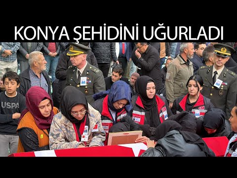 Konya’da binlerce kişi Şehit Ahmet Yasir Kuyucu’yu son yolculuğa uğurladı!