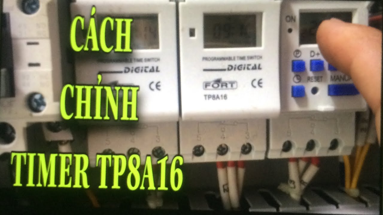 Cách cài đặt hẹn giờ trên timer DiGiTal TP8A16 - YouTube