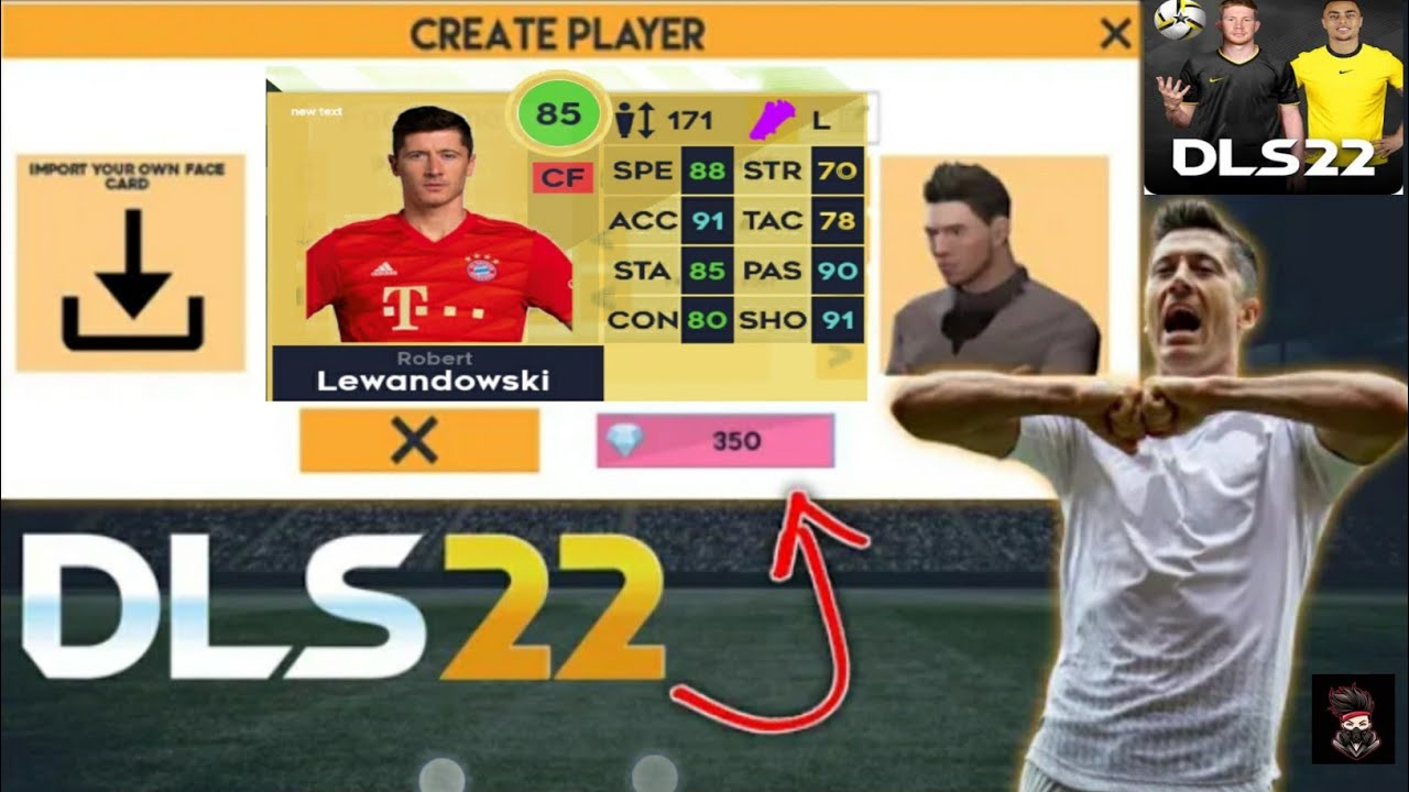 HOW TO CREATE CARDS IN DLS 22!! - Dream League Soccer 2022 [DLS 22 ...