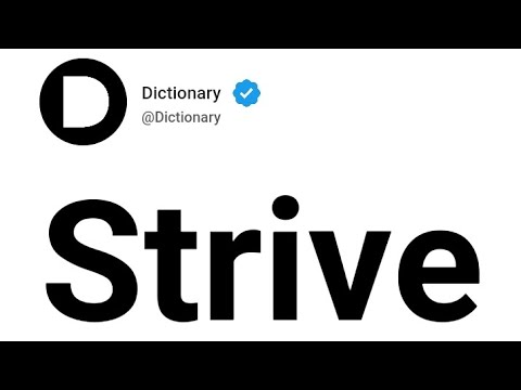 Strive Meaning In English - YouTube