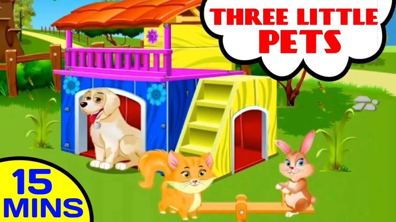 Three Little Pets | Short Story And Movie | Nursery Rhymes By Baby ...