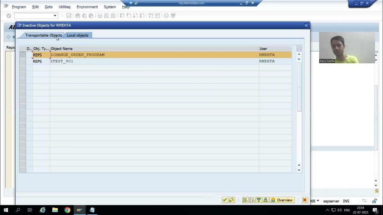 60 - ABAP Dictionary - Lock Objects - Use of Lock Object in a Program Part7 - YouTube