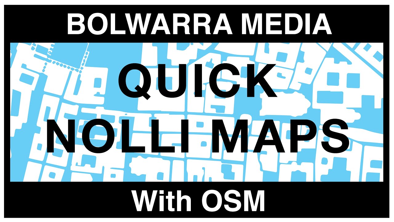 How to make a Nolli map (with OSM) - YouTube