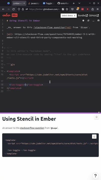 How to use Stencil components (via the Ionic Framework) with #EmberJS #Shorts #JavaScript - YouTube
