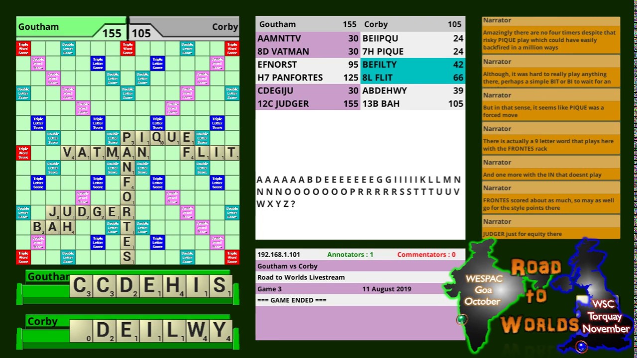 Scrabble Road to Worlds #8 - YouTube