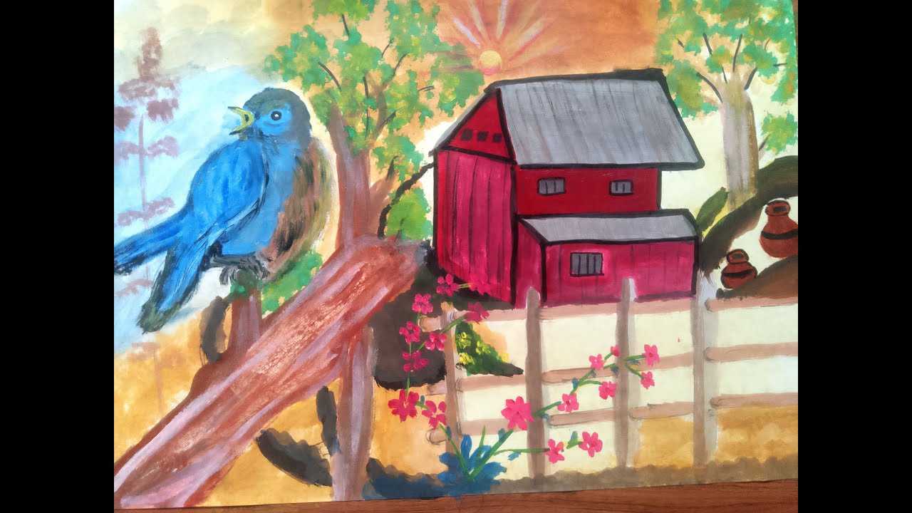 How to Draw Simple Nature Art - YouTube