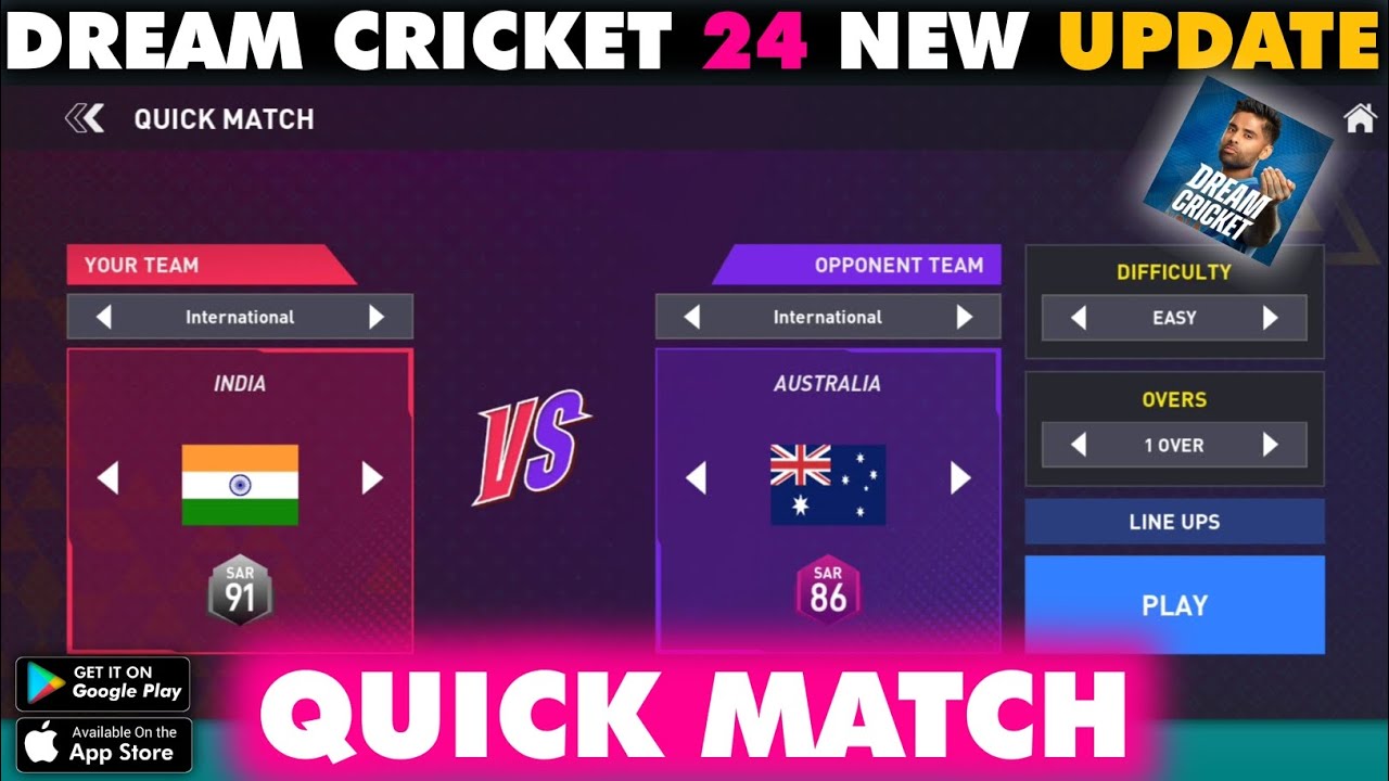 🔥𝘿𝙧𝙚𝙖𝙢 𝘾𝙧𝙞𝙘𝙠𝙚𝙩 24 𝙌𝙪𝙞𝙘𝙠 𝙈𝙖𝙩𝙘𝙝 𝙂𝙖𝙢𝙚𝙥𝙡𝙖𝙮 | 𝙁𝙞𝙧𝙨𝙩 𝙇𝙤𝙤𝙠 | 𝘿𝙧𝙚𝙖𝙢 𝘾𝙧𝙞𝙘𝙠𝙚𝙩 24 ...