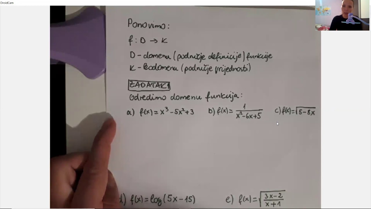 Domena i slika funkcije - YouTube