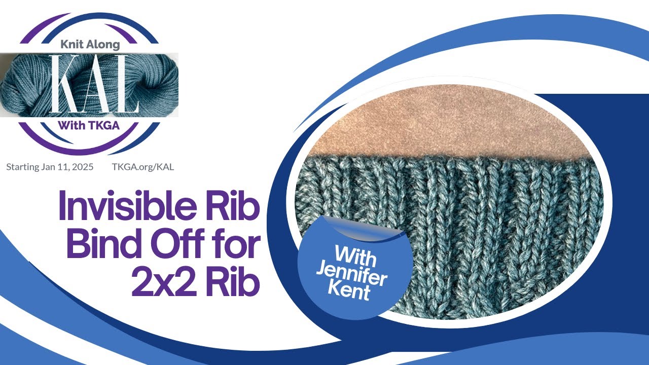 Invisible Rib Bind Off for 2x2 Rib - YouTube