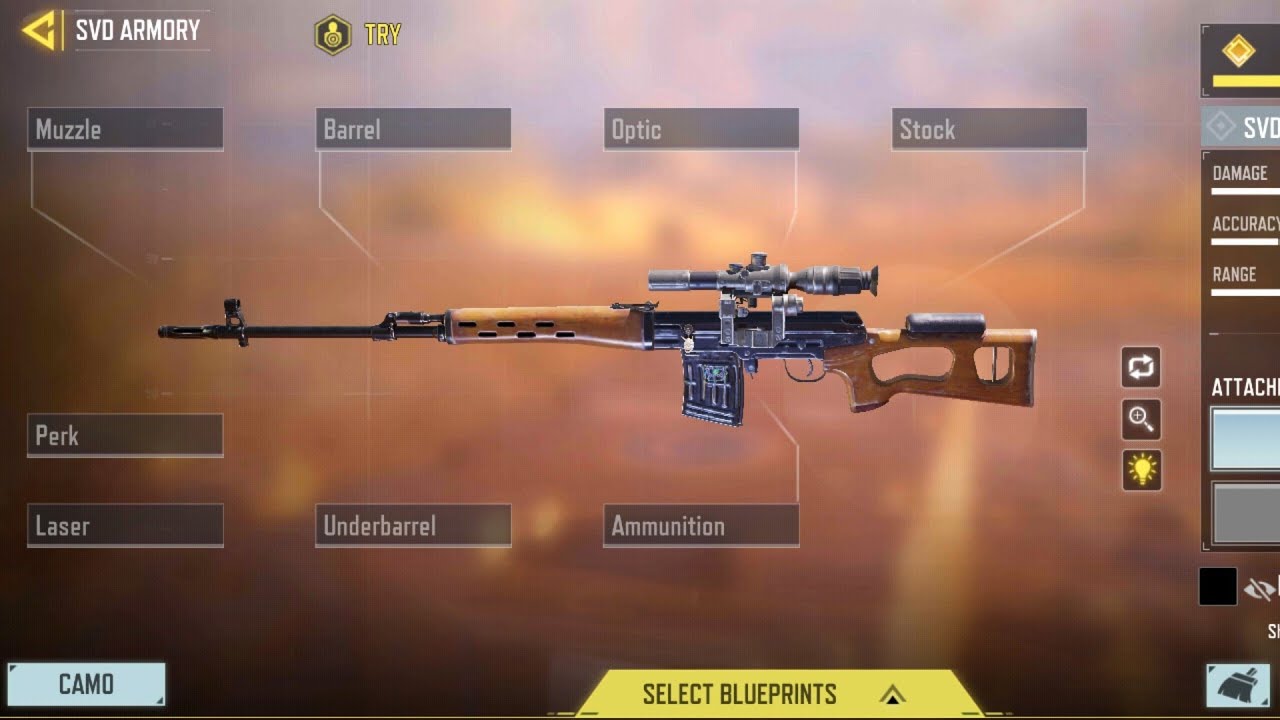 SVD sniper best attachment in call of duty mobile - YouTube