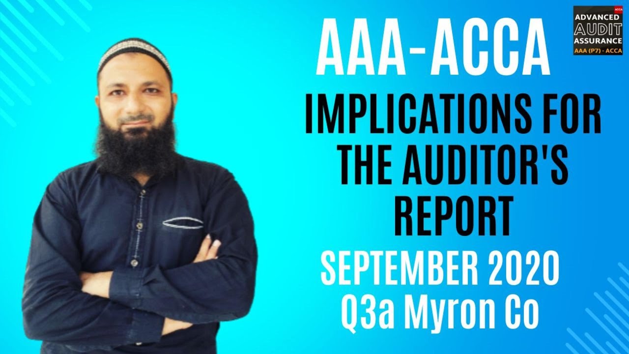 How to Solve Implications on Audit Report - Myron Co - Question 3a from ...