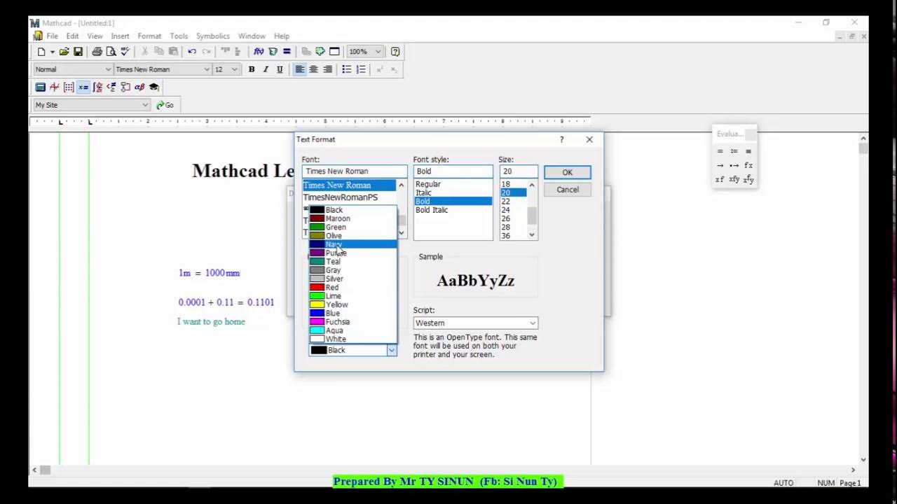 001 How to Format and Page Setup in mathcad 15 - YouTube