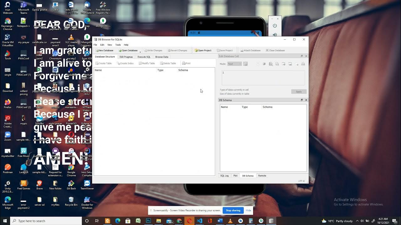 open Sqlite database table to DB sqliteBrowser or View sqlite data,# ...