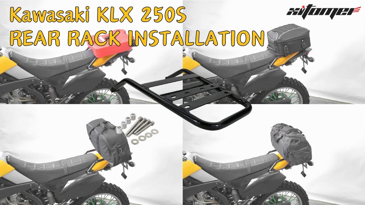 Kawasaki KLX 250S REAR RACK INSTALLATION - YouTube