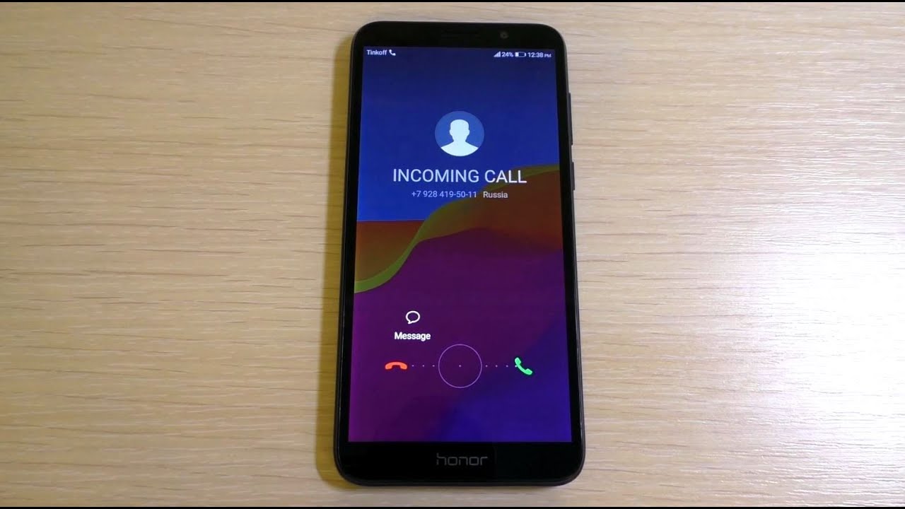 Huawei Honor 7A Incoming Call - YouTube