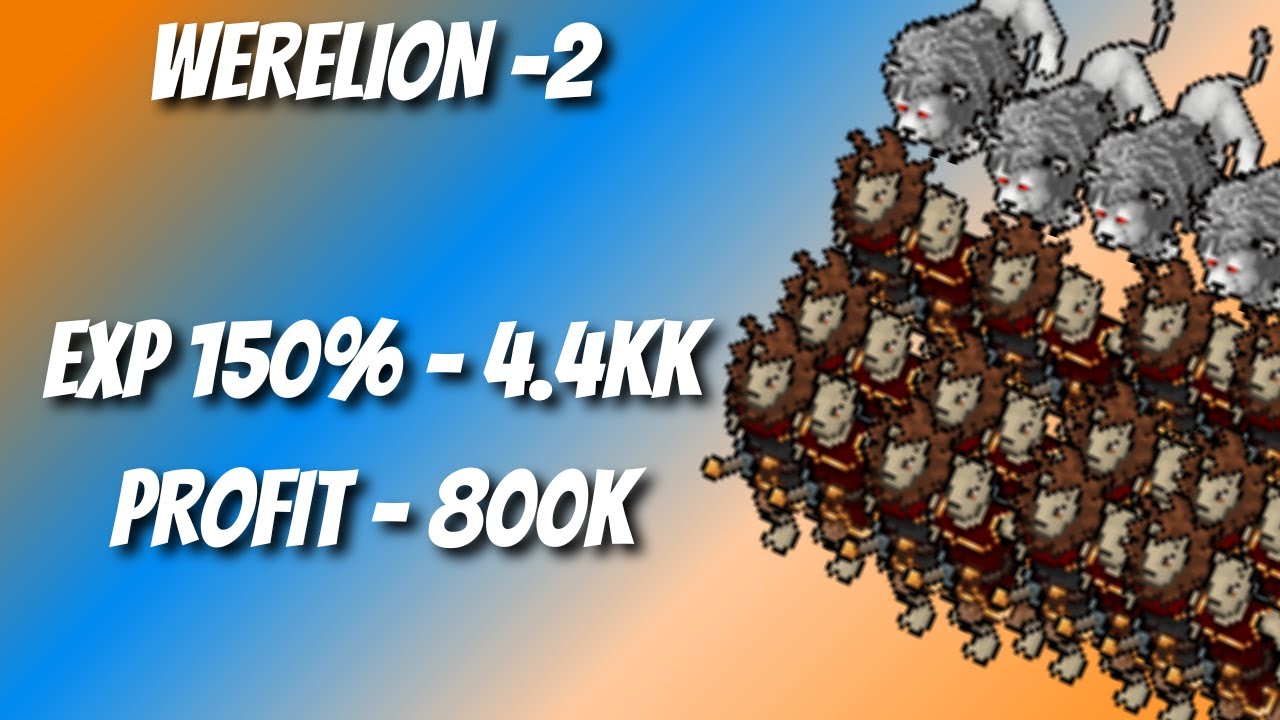 TIBIA HUNTS - EK - [WERELION -2 - 300+] - 4,4KK EXP 150% | 800k/h ...