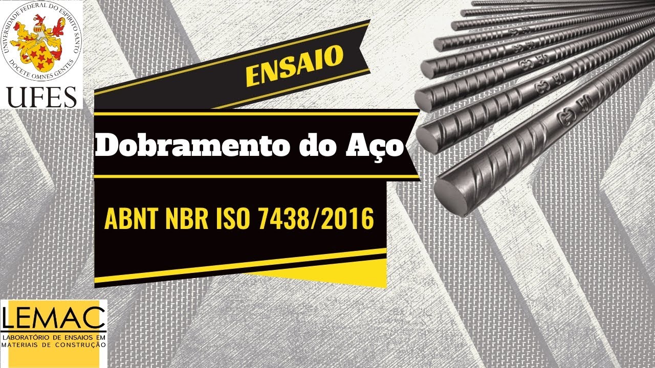 Ensaio de Dobramento do Aço ABNT NBR ISO 7438:2016 - YouTube