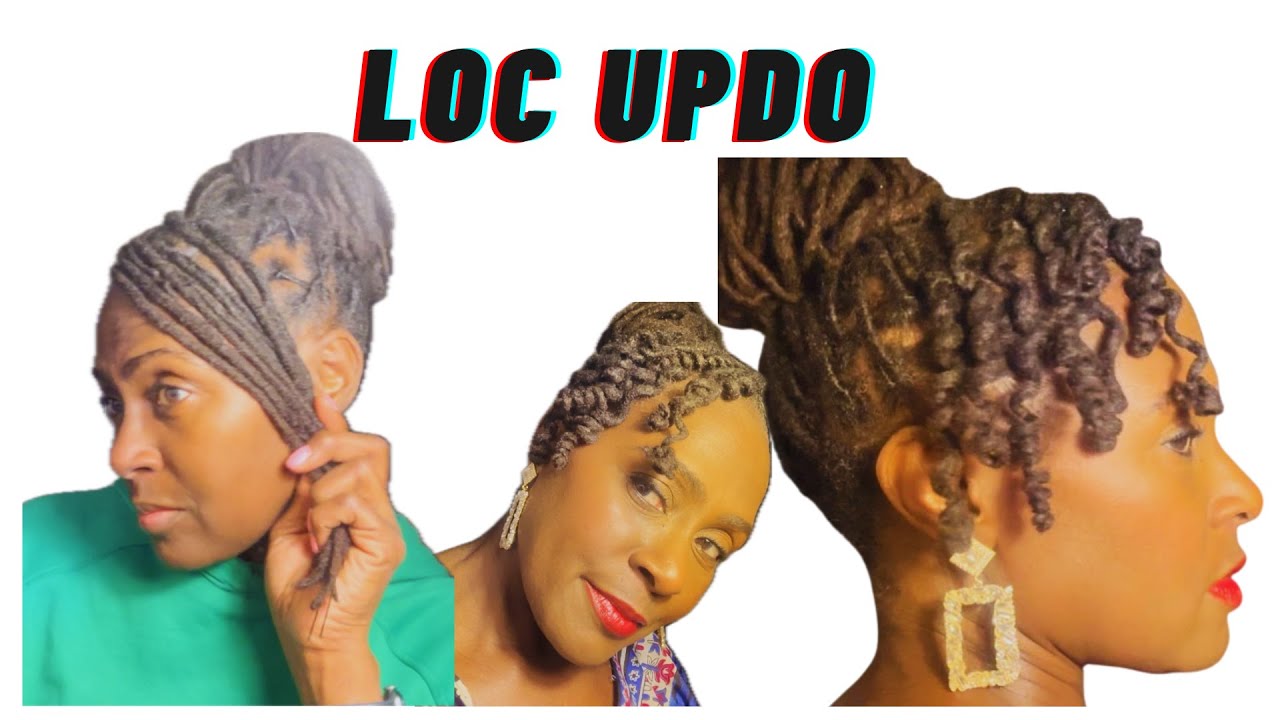 Loc Updo - Tutorial on styling my Locs for an event - YouTube