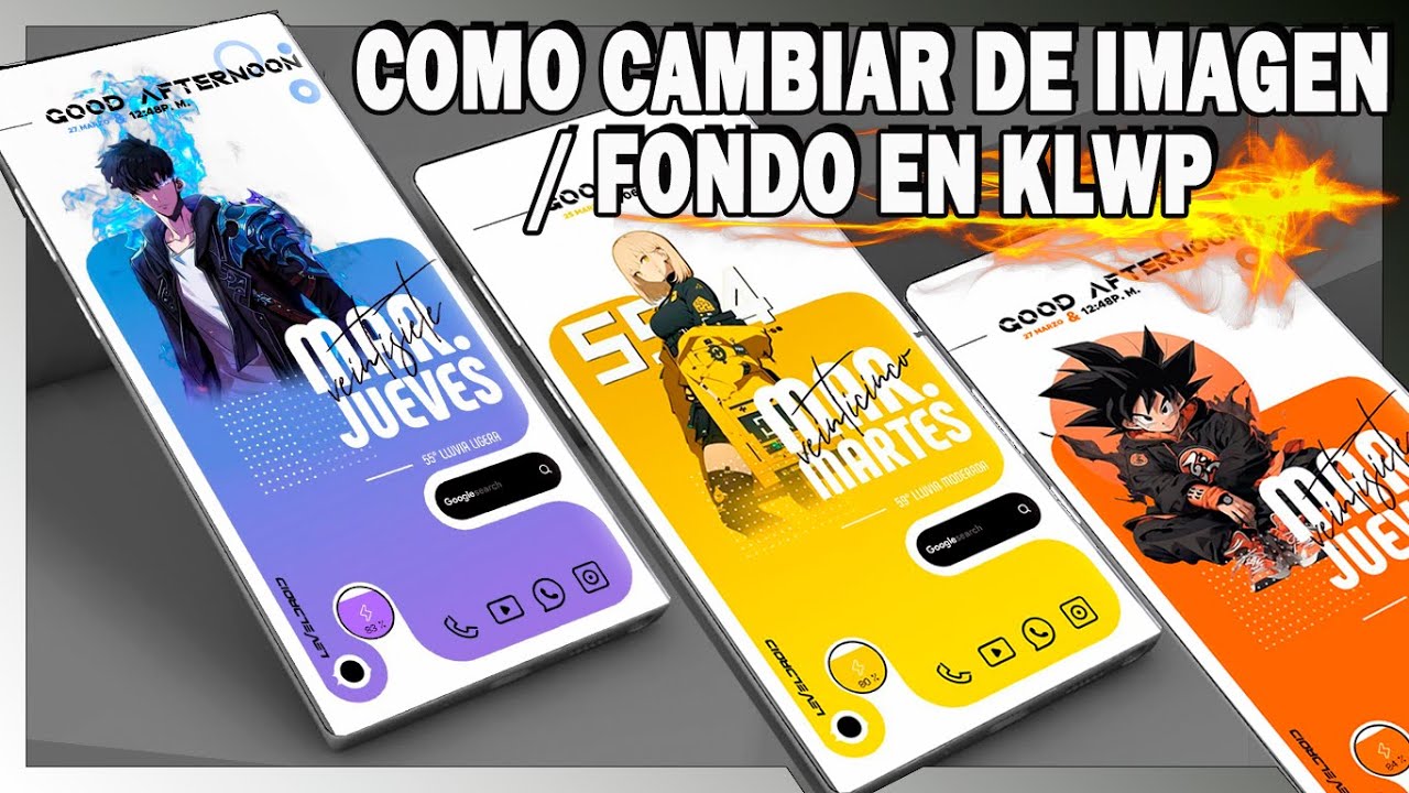 🔥Personaliza ANDROID con TU PERSONAJE FAVORITO/TUTORIAL 3 FORMAS BÁSICAS DE CAMBIAR IMAGENES EN ...