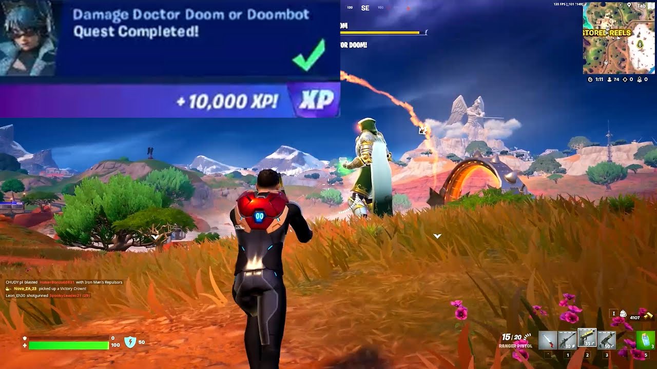 Damage Doctor Doom or Doombot Fortnite - YouTube