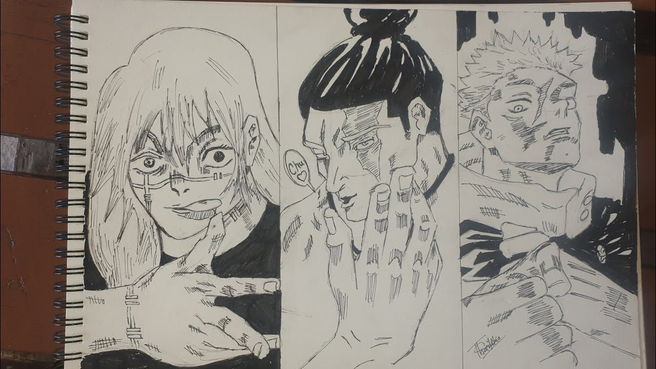 Drawing Yuji & Mahito (JJK Manga Panel) | Relaxing Art ️ - YouTube