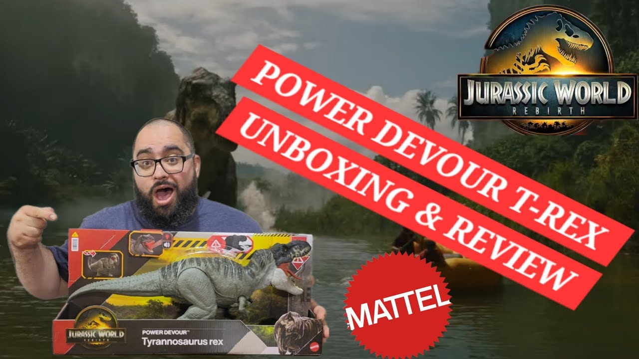 **NEW** Mattel Power Devour T-Rex Unboxing & Review - YouTube