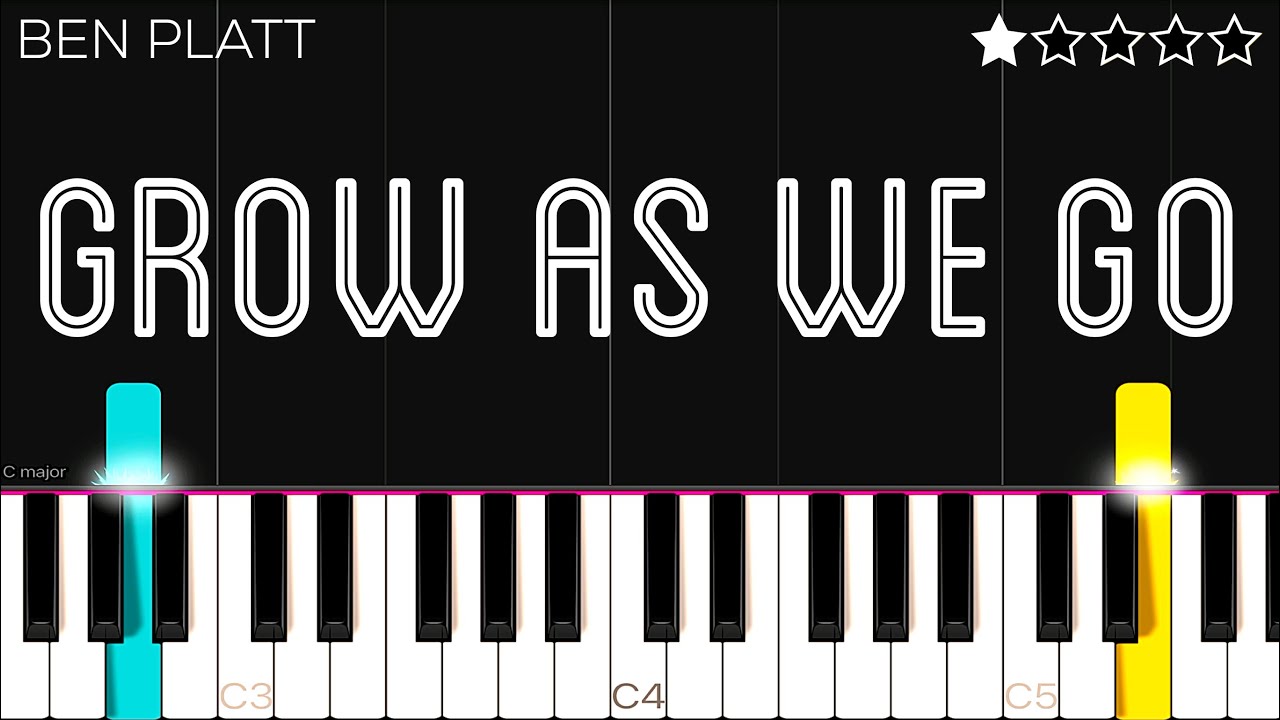Ben Platt - Grow As We Go | EASY Piano Tutorial - YouTube