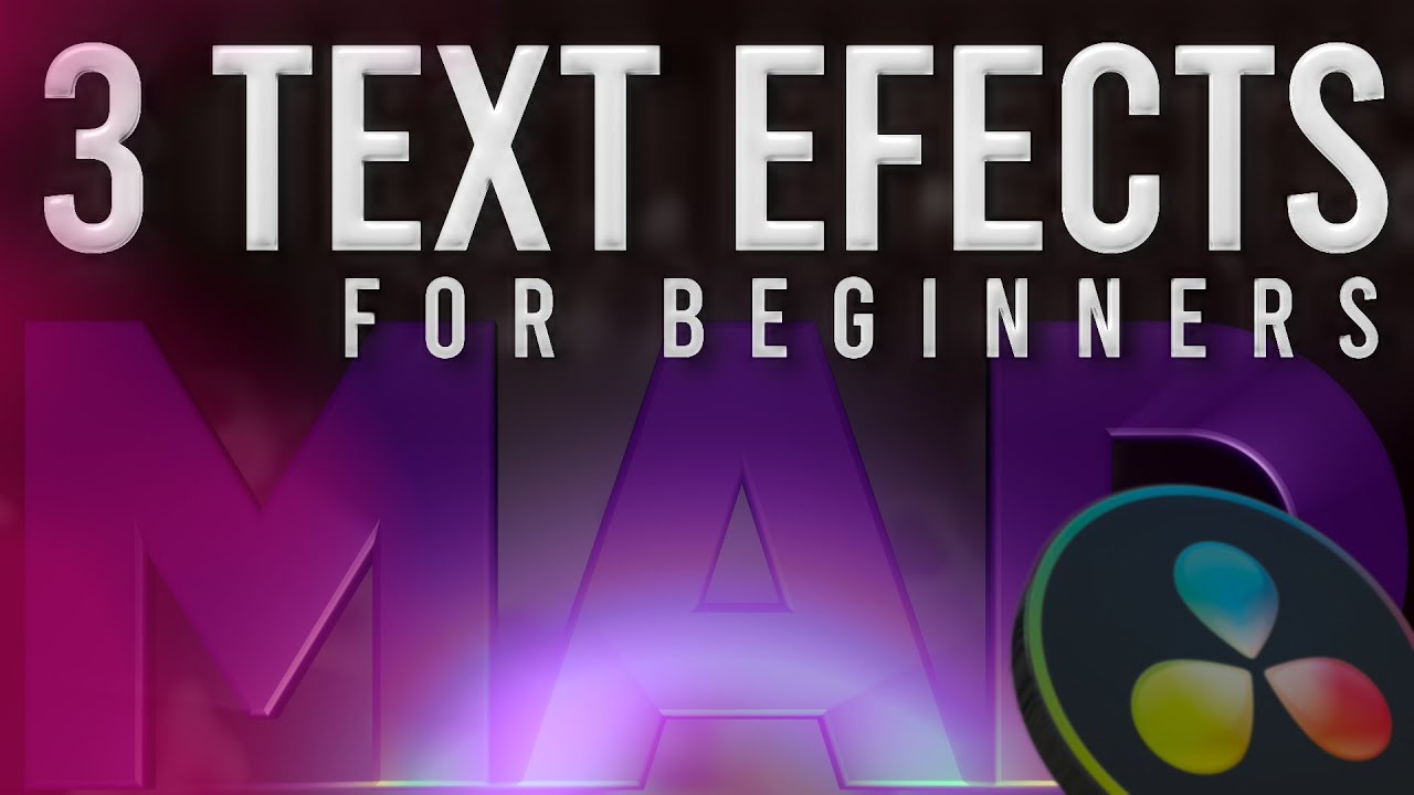 3 Text Effects for Beginners in Davinci Resolve - YouTube