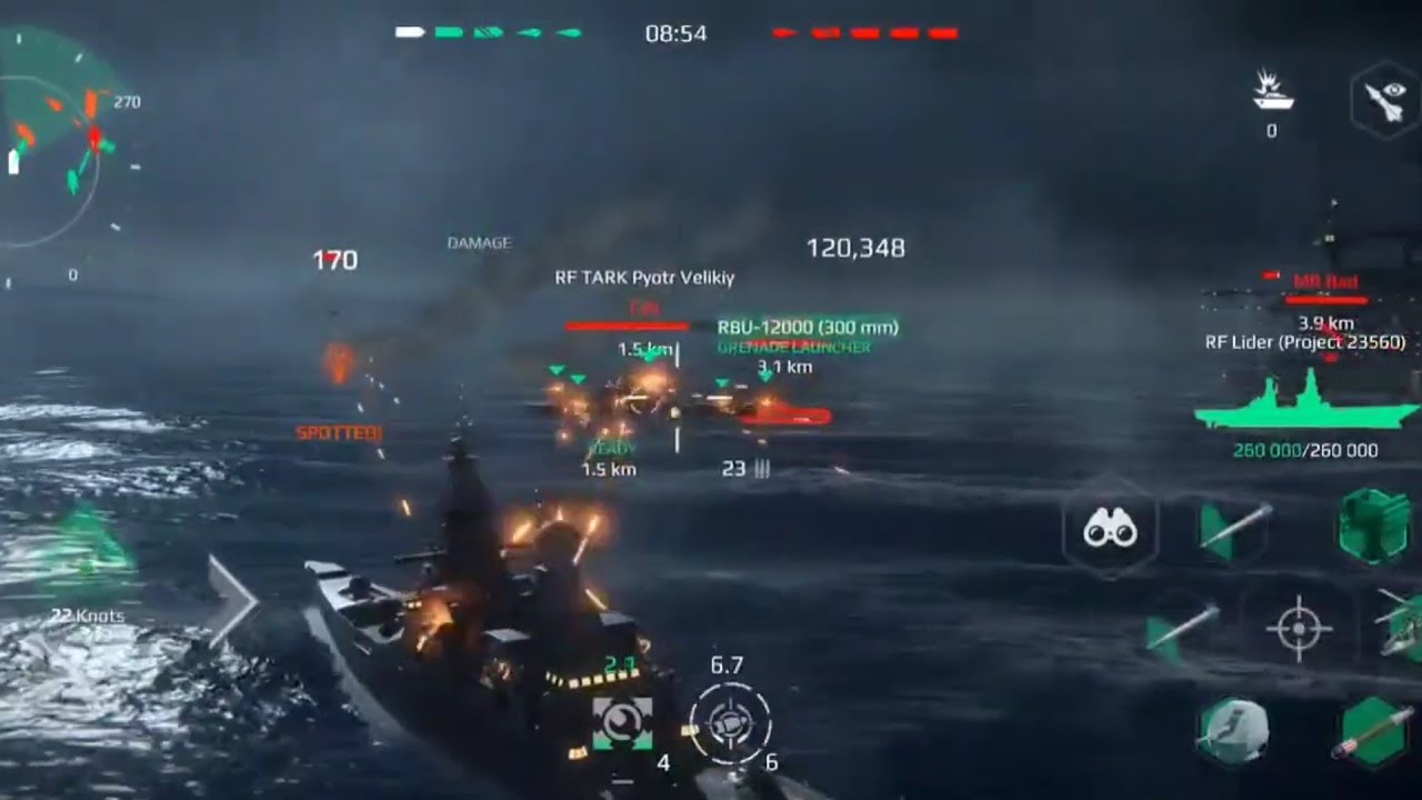 Sample gameplay of incoming RF LIDER (Project 23560) | Modern Warships ...