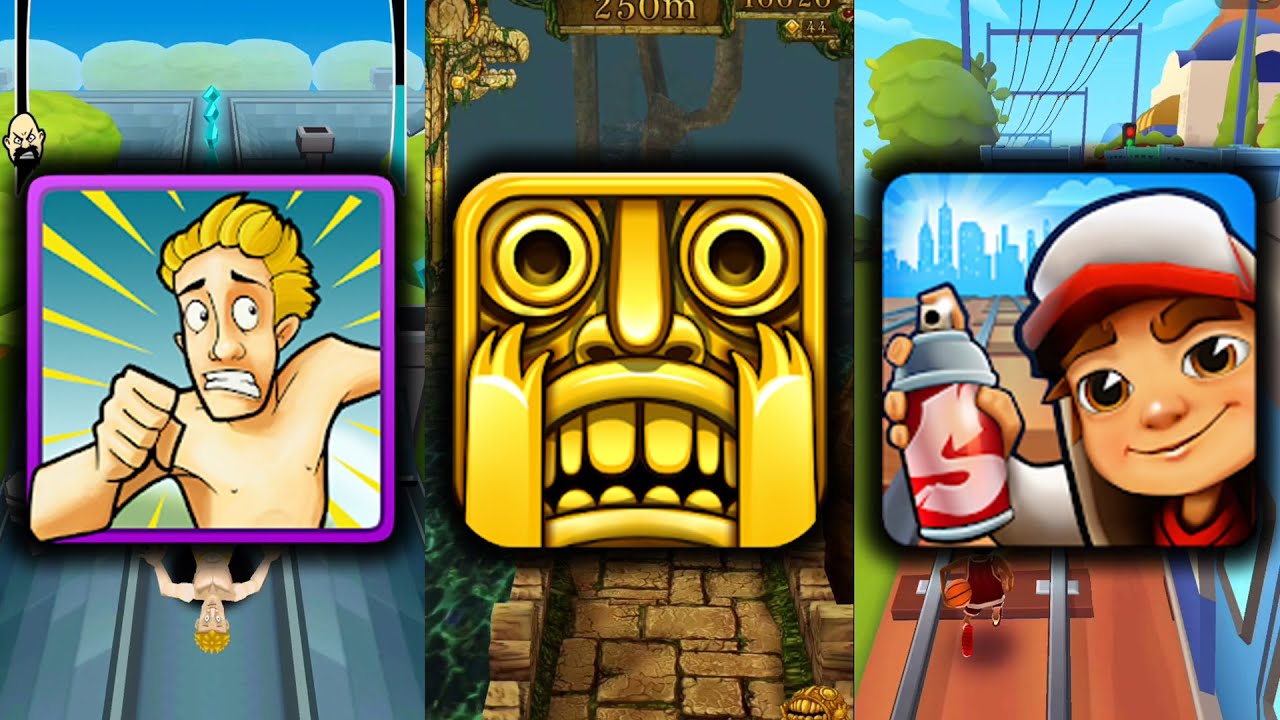 Streaker Run Vs Temple Run Vs Subway Surfers - YouTube