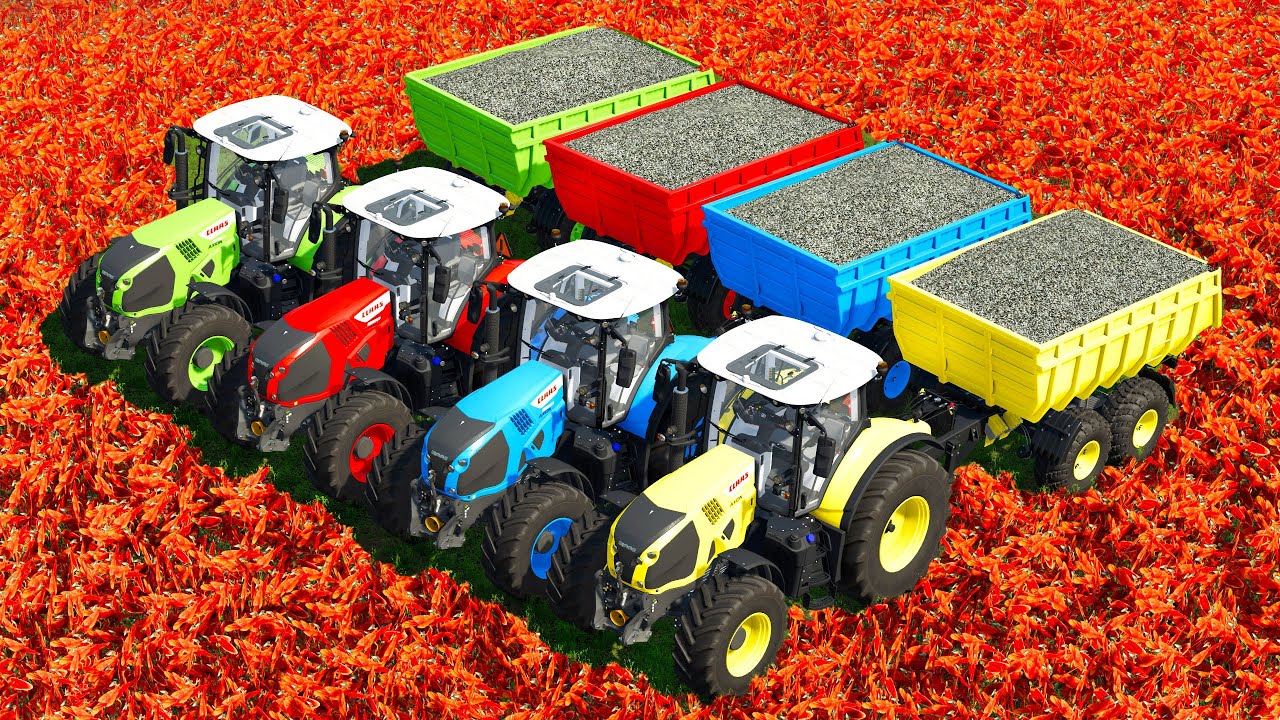 HARVESTING AND LOAD POPPY WITH CLAAS TRACTORS - Farming Simulator 22 ...
