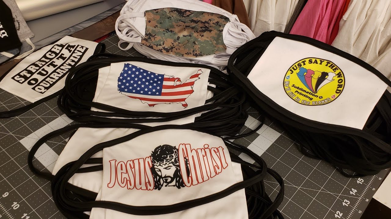 Heart & Hustle Printing's 2-Ply Polyester/Cotton Face Masks For ...