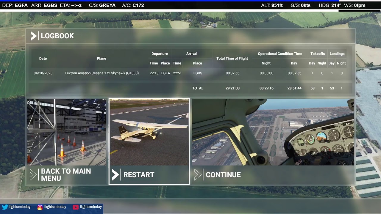 Microsoft Flight Simulator | EGFA - EGBS | FSECONOMY FLIGHT - YouTube
